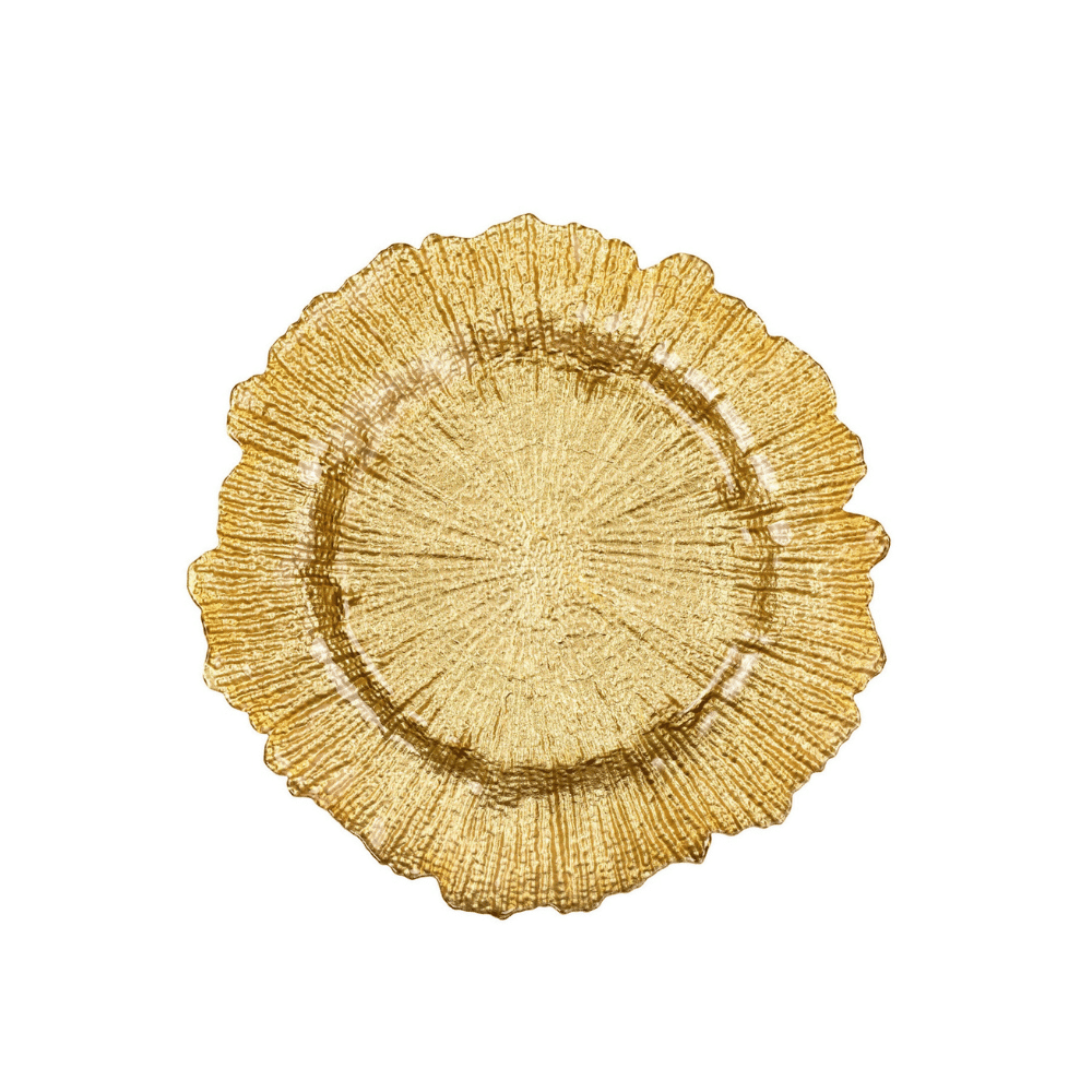 Gold Coral Charger Plate – Qube Luxe